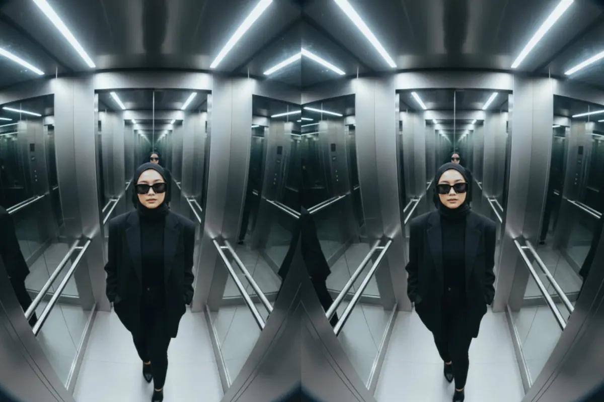 Prompt AI untuk Foto di Dalam Lift dengan Efek Ultrawide, Keren Abis ...